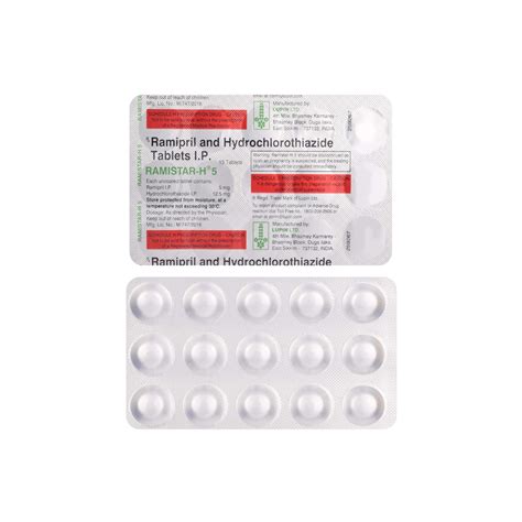 Buy Ramistar H 5 12 5mg Tablet Hypertension And Heart Health