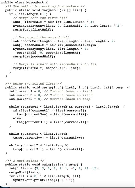 Solved Merge Sorta Animation Of Merge Sort Given An