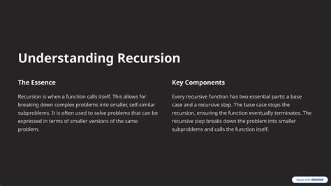 Recursion In Python For Class Third Pptx