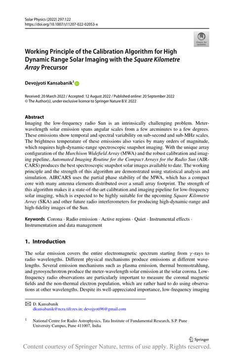 working principle of the calibration algorithm for high dynamic range