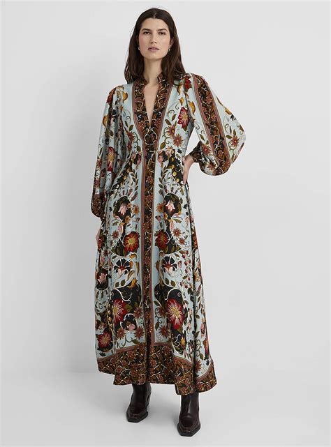 Bohemian Print Long Flowy Dress Farm Rio Long Dresses And Maxi