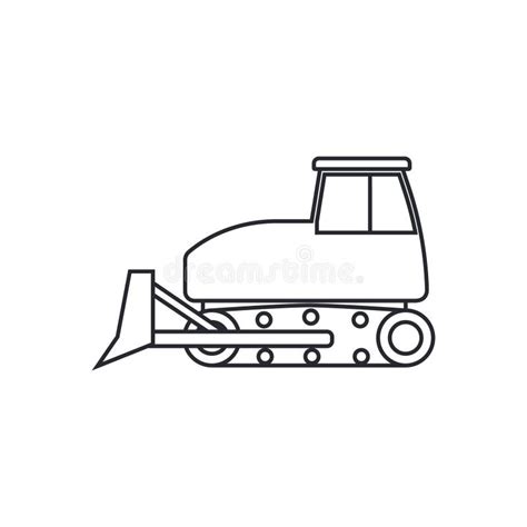 Excavator Icon Vector Digger Illustration Sign Shovel Symbol Or Logo