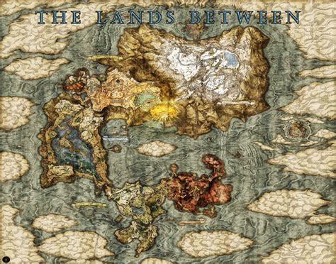 Elden Ring World Map The Lands Between Etsy New Zealand