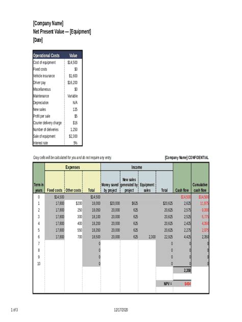 Net Present Value Calculator Fill Online Printable Fillable Blank Pdffiller