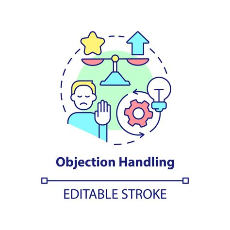 Objection Handling Concept Icon Sales Process Abstract Idea Thin Line