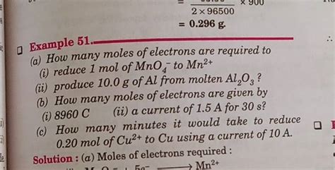 [ example 51 a how many moles of electrons are required to i reduce