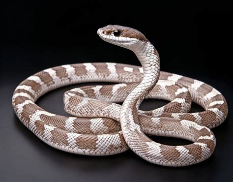 Wildlife Features Coiled Cobra Snakes With Detailed Reptilian Scales In