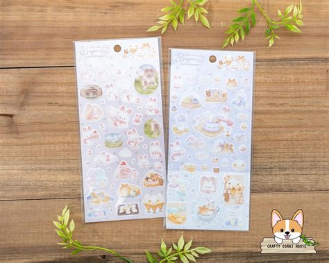 1 Or 2 Pc Set Kamio X Sanx Sugar Cocomuu Washi Stickers Pink Purple Etsy