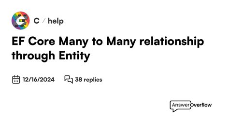 Ef Core Many To Many Relationship Through Entity C