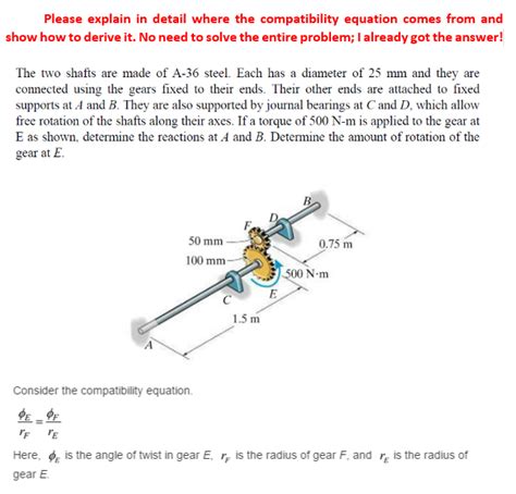 solved explain in detail where the compatibility equation