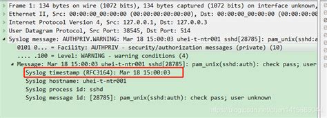 Syslog协议解析源码实现及wireshark抓包分析syslog Rfc 5424 标准数据格式 Wireshark Csdn博客