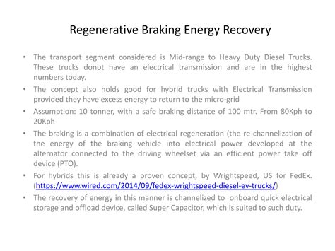 Regenerative Braking Energy Recovery Diesel Trucks Details V2 Pdf