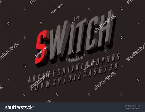 Vector Modern Switch Font Alphabet Stock Vector Royalty Free 734084167 Shutterstock