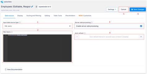 Table Elements And Configuration In Wpdatatables