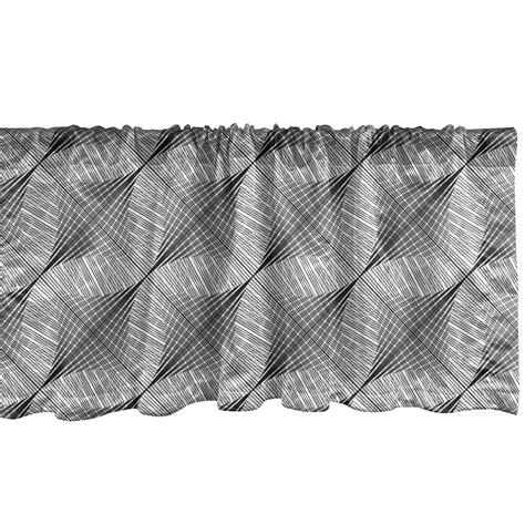Ambesonne Abstract Window Valance Diagonal Streaks Concept 54 X 12