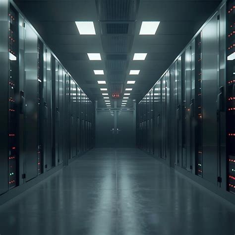 Premium Photo Modern Data Center Empowering Global Services