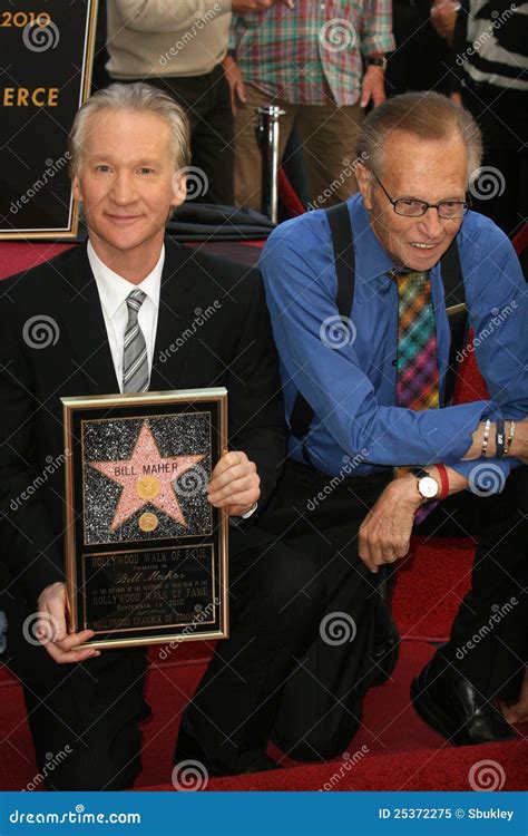 Bill Maher Larry King Editorial Image Image Of Hollywood 25372275