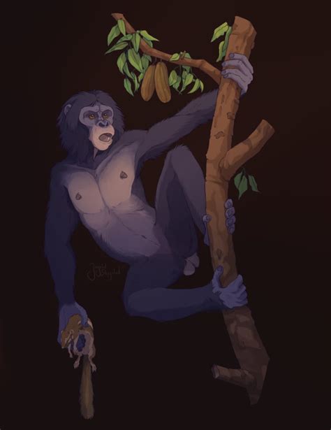 Rule 34 2024 Absurd Res Ape Black Background Bonobo Branch Climbing