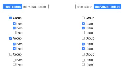 Single And Whole Group Selection In Tree Table User Experience Stack Exchange