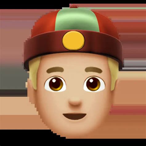 👲🏼 Person With Skullcap Medium Light Skin Tone Emoji Meaning Copy