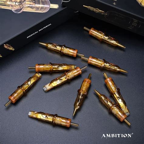 Ambition Golden Armor Tattoo Cartridge Needles Rl Disposable Sterilized