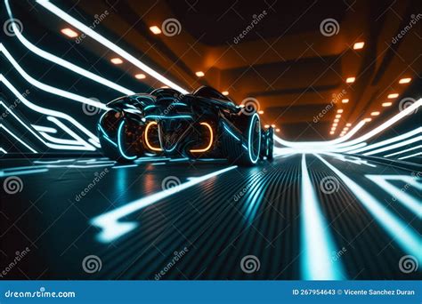 Tron Movie Background Inspired Landscape Futuristic Generative Ai