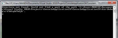 Directorynotfoundexception Class In Vbnet