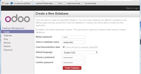 Erp Adventures Create Odoo Database Instance