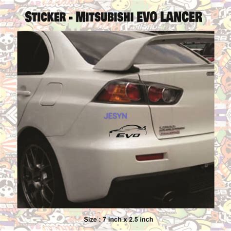 Sticker Mitsubishi Evo Lancer Shopee Malaysia