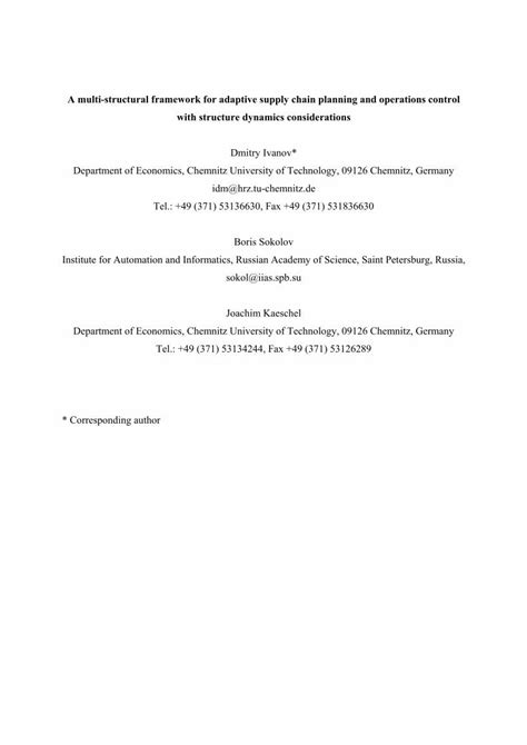 Pdf A Multi Structural Framework For Adaptive Supply Chain Dokumentips
