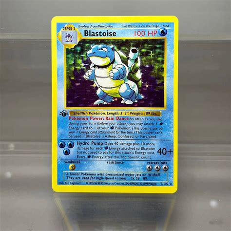 Blastoise 1st Edition Shadowless Base Set 2102 Holographic Proxy Card