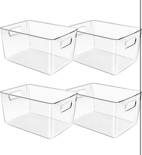Clear Plastic Storage Bins Organize Your Kitchen And Pantry