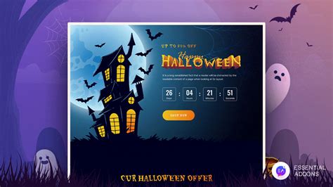 how to create a spooky halloween website with 1 click using elementor