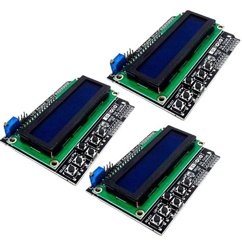 Lcd1602 Display Keypad Shield Hd44780 1602 Modul Mit 2x16 Zeichen