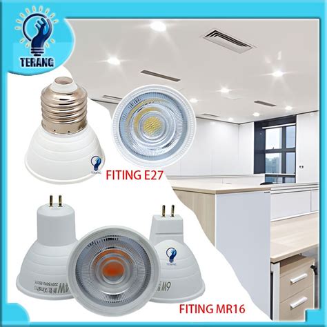 Jual Lampu Halogen Spotlight Led Watt Fitting E Watt Cob Sorot W Lampu Spot Light Tusuk W