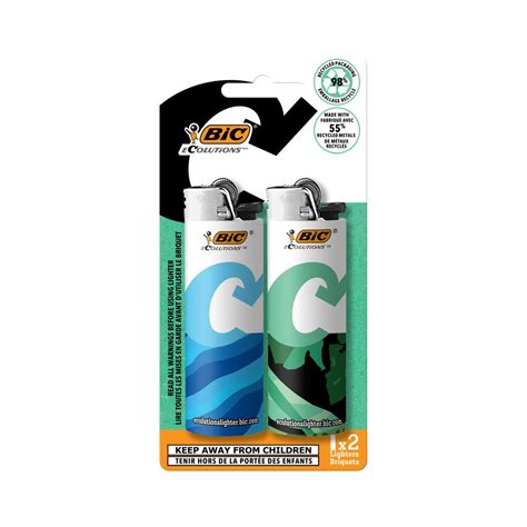 Bic Ecolutions Pocket Lighter Eco Friendly Candle Lighter 2 Pk