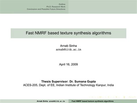 Computationally Efficient Nmrf Model Based Texture Synthesis Pdf