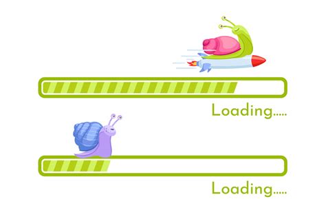 Snail Internet Connection Speed Slow And Rocket Fast Download Loadin By Winwin Artlab