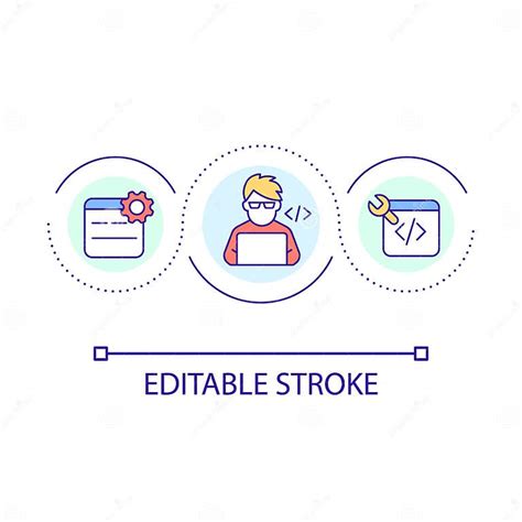 Programmer Loop Concept Icon Stock Vector Illustration Of Adjust