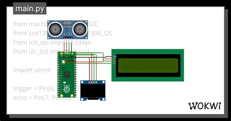Distance Detecter With Two Display Wokwi Esp32 Stm32 Arduino Simulator