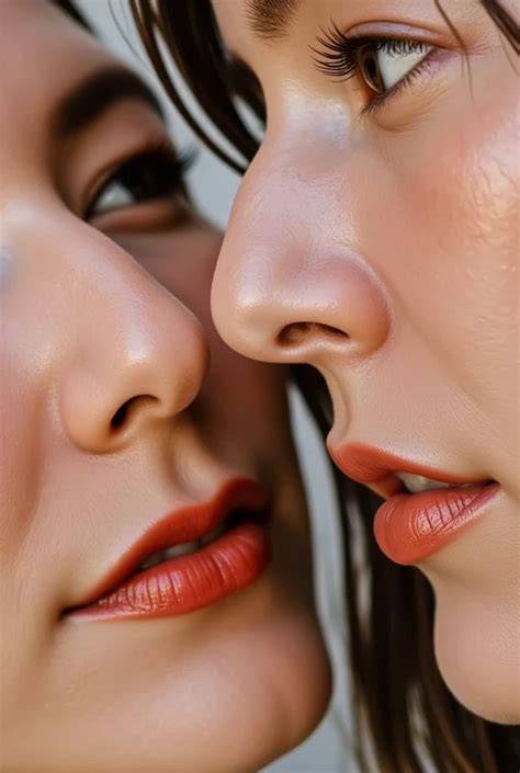 Only The Beautiful Girls Nose Is Shown On The Screen Seaart Ai