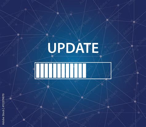 Update Progress Bar On Time Process Blue Background Galaxy Vector