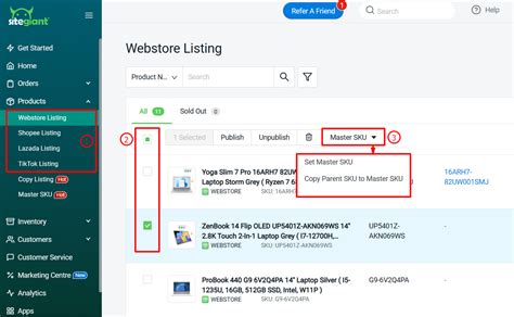 How To Set Master SKU SiteGiant Support Centre