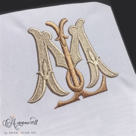 Interlocking L And M Embroidery Monogram Design For Machine Embroidery