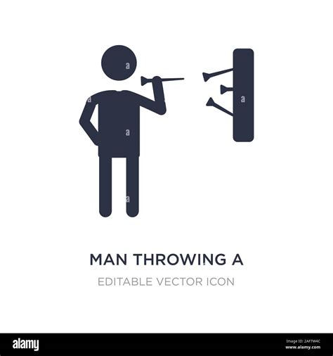 Man Throwing A Dart Icon On White Background Simple Element Illustration From People Concept