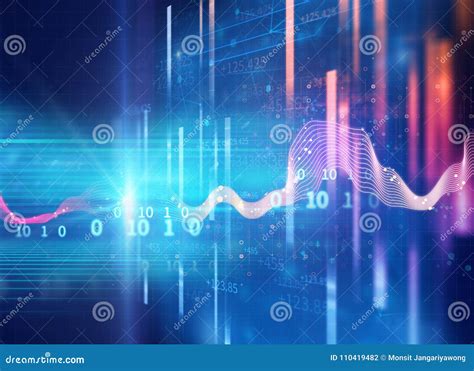 Digital Code Number Abstract Technology Background Stock Illustration