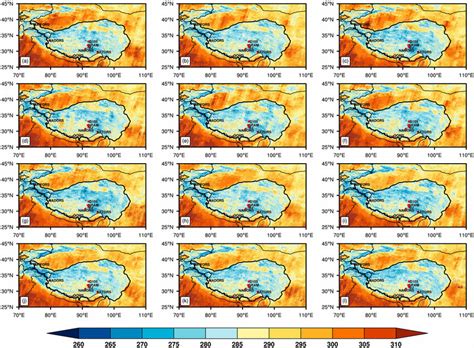Spatial Distribution Of The Annual Average Lst From 2006 To 2017 Over Download Scientific