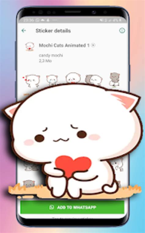 Animated Mochi Cat Sticker Para Android Descargar
