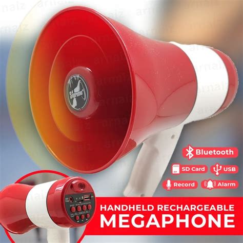 Handheld Rechargeable Megaphone Portable 20watts Bluetooth Talk Siren