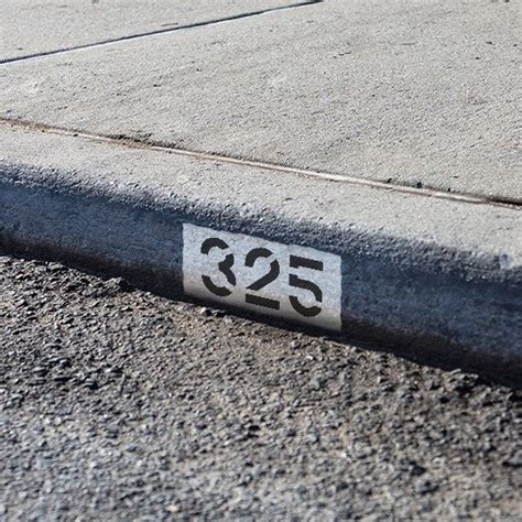 Curb Painting Number Stencils For Clear Curb Markings Stencil Ease